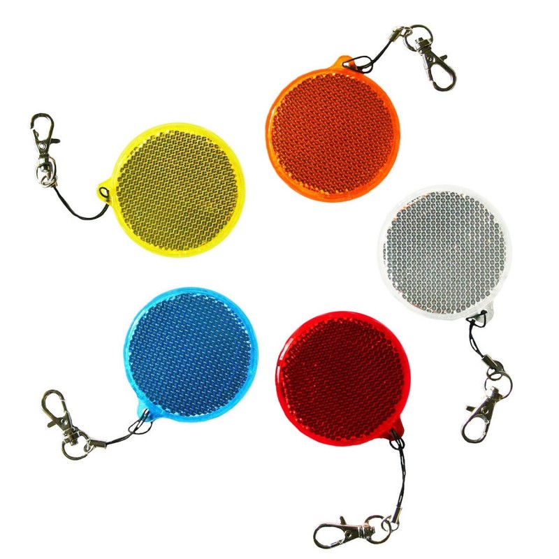 Rigid reflector on a chain / snap hook - circle ZT-4