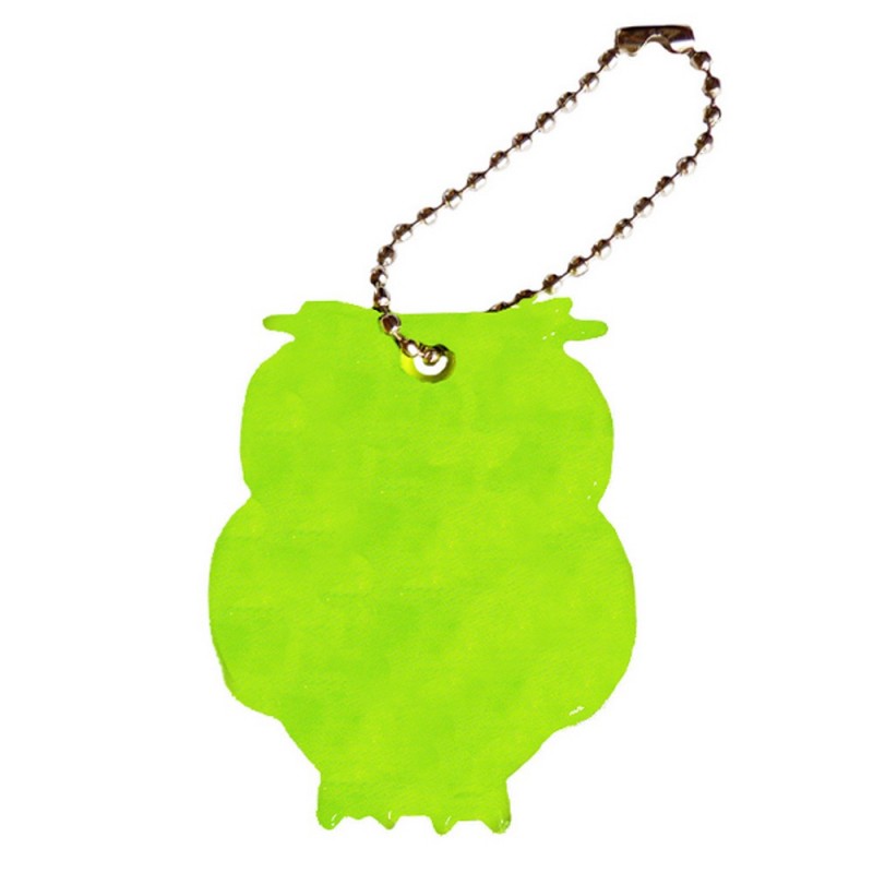 Soft reflector on chain / snap hook - owl